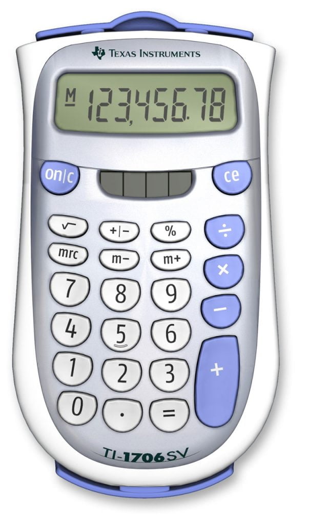 Texas Instruments TI-1706 SV Basic Calculator – Educational Electronics