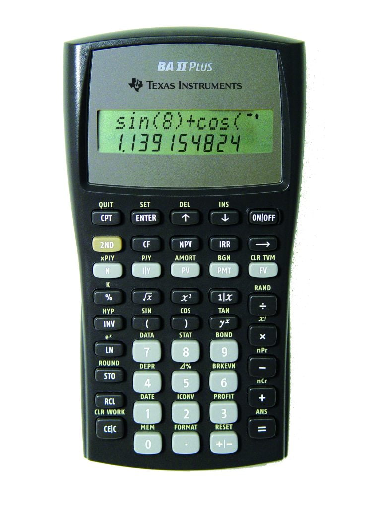 Texas Instruments BA II Plus Financial Calculator – Educational Electronics